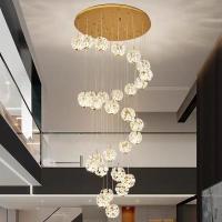 China Modern Hotel Wedding Decor Crystal Hall Lamp With D120mm Light Source And 50000 Hours Lifespan Round Crystal Flower Pendant Light for sale
