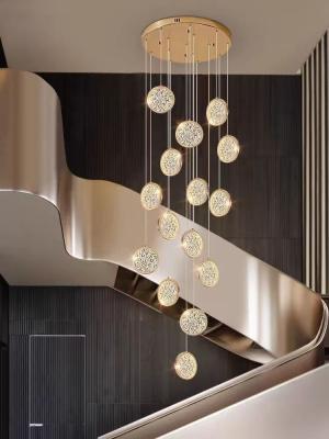 China Luxury Hotel Lobby Decorative Gold Big Size Customized Modern Led Ceiling Chandelier for sale