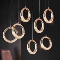 China Postmodern Light Luxury Pendant Light For Bedroom Staircase And Dining Table 50000 Hours Lifespan Aluminum Acrylic Material for sale