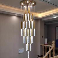 China Hotel Corridor Staircase Crystal Stick Pendant Light Balcony Hallway Hanging Fixtures for sale