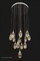 China Crystal Light Rotating Staircase Perfume Bottle-Shaped Stair Light For Duplex Living Rooms for sale