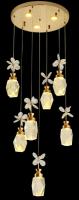 China Snow Mountain Flower Shape Stair Lights For Loft Ceiling Staircase Branch Chandelier Lighting LED Pendant Lights Chandeliers for sale