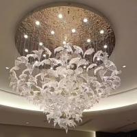 China Hotel Lobby Cockscomb Shaped Chandelier Hall Front Desk Shopping Mall Beauty Salon Jewelry Store Glass Art Deco Chandelier for sale