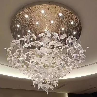 China Hotel Lobby Cockscomb Shaped Chandelier Hall Front Desk Shopping Mall Beauty Salon Jewelry Store Glass Art Deco Chandelier for sale