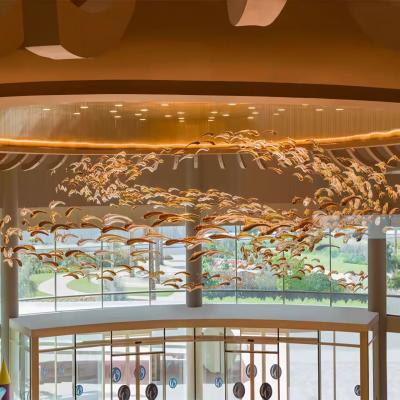 China Custom Fish Shaped Decoration Sales Department Sand Table Chandeling Creative Modeling Shopping Mall Restaurant Hot Pot Restaurant Non-standard Engineering Lamps for sale