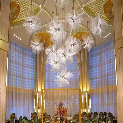 China Duplex Villa Banquet Hall Hotel Lobby Dandelion Modeling Lamps Sales Department Hollow Art Non-standard Lamps for sale