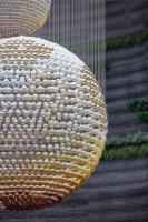 China Custom Hotel Lobby Shopping Mall Gallery Creative Art Globe Design Bronze Luxury Modern Glass Globe Chandelier for sale