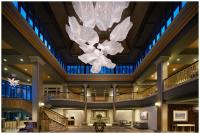 China Contemporary Crystal Customized Design Lotus Flower Large Chandelier Pendant Light For Hotel Lobby for sale