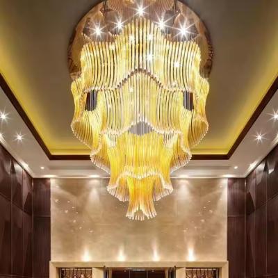 China Sales Lobby Luxury Crystal Light Non-Standard Project Round LED Creative Art Chandelier With 50000 Hours Lifespan for sale