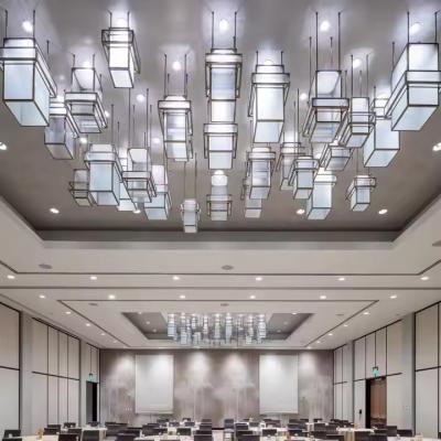 China Chinese Style Modern Hotel Shopping Mall Lobby Banquet Hall Decorative Lighting Fixtures With Aluminum Body Material for sale