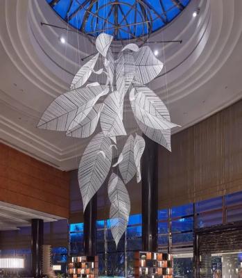 China Hotel Lobby Restaurant Meeting Room Club Villa Department Art Decor Crystal Leaf Chandelier Lifespan 30000 Hours for sale