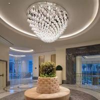 China Custom Large Modern Simple Hand Blown Glass Pendant Light Nordic Creative Ceiling Lamp For Hotel Lobby Restaurant for sale