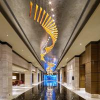 China LED Hollow Glass Chandelier For Hotel Villa Market Club Loft And Stairs for sale