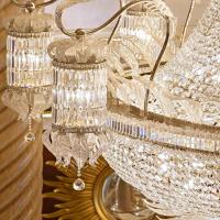 China Customized Large Hotel Project French Golden Empire Crystal Chandelier for sale