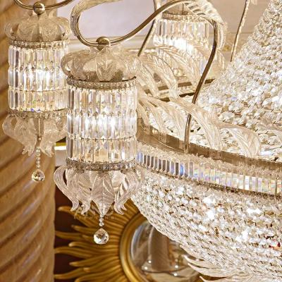 China Customized Large Hotel Project French Golden Empire Crystal Chandelier for sale