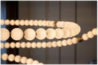 China Modern Golden Chandelier Home Decoration Bedroom Living Room LED Ring Glass Pearl Hanging Lamp for sale
