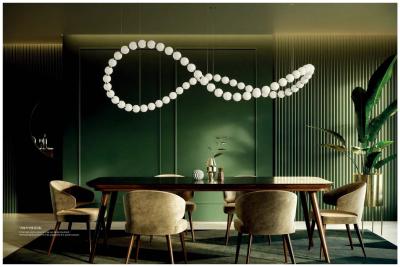China Pearl Necklace Buddha Glass Ball Villa Hotel Creative Design Luxury High-End Chandelier Non-Standard High-End Custom for sale