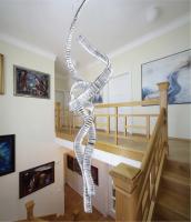 China Villa High Stairs Double Crystal Light Atmosphere Ribbon Zhongshan Lamps Home Decoration Lighting Living Room Lamp 30 KG for sale