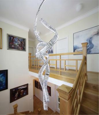 China Villa High Stairs Double Crystal Light Atmosphere Ribbon Zhongshan Lamps Home Decoration Lighting Living Room Lamp 30 KG for sale