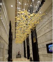 China Villa KTV Hotel Lobby Chandelier With Unique Irregular Shape And Remote Control for sale