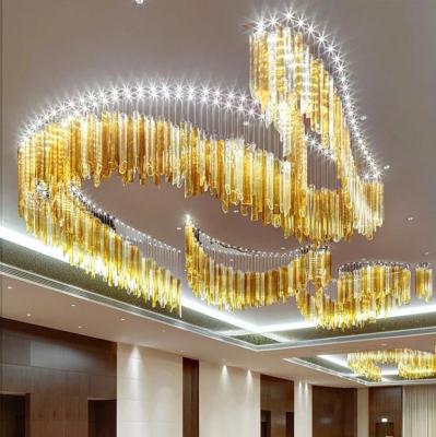 China Switch Control Modern Stainless Steel LED Chandelier For Indoor Decor Warm White Ceiling Hanging Professional LED Glass for sale