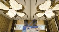 China Interior Decoration Four Leaf Clover Shape Mall Hotel Stage Luxury Lobby Crystal Led Chandelier Ceiling Light for sale