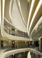 China Modern Hotel Lobby Wedding Banquet Hall Special Artistic Custom Crystal Chandelier Hotel Engineering Light Chain Crystal LED Ceiling Chandelier for sale