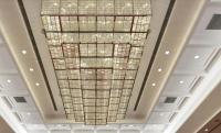 China Modern Large Flush Mount Rectangle K9 Crystal Chandelier Lobby Pendant Light Banquet Hall Chandeliers for sale
