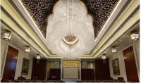 China Hotel Lobby Luxury Villa Crystal Round Long Ceiling Light Large Sales Department Sand Table Project Lamps for sale