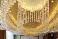 China Hotel Wedding Contemporary Indoor Decoration Modern LED Ceiling Hanging Light Villa Hotel Staircase Luxury Crystal Chandelier for sale