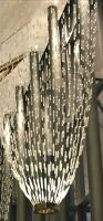 China Crystal Bar Curtain Type Large LED Chandelier Ornate High Ceiling Chandelier for sale