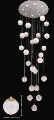 China Gold Dimmable Acrylic Pendant Light Cristal Hanging Lighting Fixtures Modern Restaurant Chandelier for sale