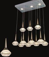 China Modern Custom Gold Aluminum Long Ceiling Pendant Revolving Staircase Large Living Room Hanging Light LED Luxury Acrylic Chandelier for sale