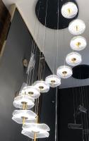 China Modern Decorative Interior Acrylic LED Chandelier Nordic Living Room Hotel Double Lotus Decorative Chandelier for sale