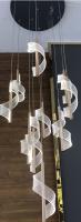 China Modern Staircase Giant Spiral Chandeliers Hotel Rotating Chandelier Duplex Loft Stairs Led Pendant Light for sale