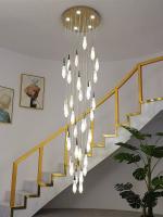 China Modern LED 36-Lights Chandelier High Ceiling Hanging Fixture for Entryway Staircase Foyer Hallway Dining Room for sale
