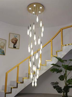 China Modern LED 36-Lights Chandelier High Ceiling Hanging Fixture for Entryway Staircase Foyer Hallway Dining Room for sale