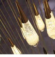 China Modern LED 36-Lights Chandelier High Ceiling Hanging Fixture for Entryway Staircase Foyer Hallway Dining Room for sale
