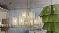 China Pendant Lamp  Iron Acrylic Modern Dimming Remote Suspended Chandelier Villa Home Loft for sale