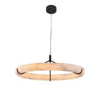 China Modern Luxury White Natural Spanish Marble Round Ring Pendant Light for sale