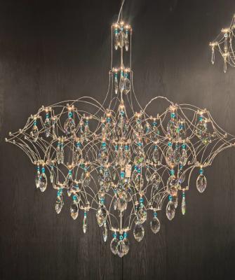 China Italian Luxury Living Room Villa  Chandelier Light Cube Starry Sky Pendant for Sales Office Exhibition Hall Exclusive Cube for sale