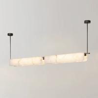 China Natural Spanish Marble Copper Chandeliers Creative Luxury LED Dimmable Light for Restaurant Hotel Bar Available in Middle Sizes for sale