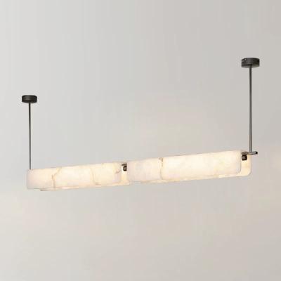 China Natural Spanish Marble Copper Chandeliers Creative Luxury LED Dimmable Light for Restaurant Hotel Bar Available in Middle Sizes for sale