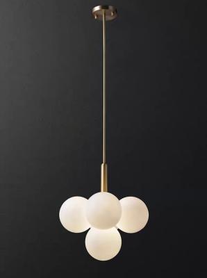 China Nordic Simplicity Alabaster Circular Chandeliers Dining Room Living Room Decorative Lighting Bubble Cluster Grape Pendant Light for sale