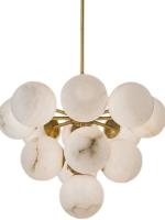 China Indoor Decoration Marble Lamp Restaurant Home Villa Luxury Led Alabaster Chandelier Light for sale