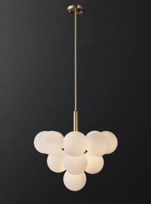 China French Magic Bean Big HFBH Chandelier Copper Living Room Villa Restaurant Dining Room Modern Hanging Round Ball Chandeliers for sale