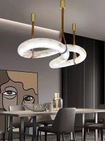 China Custom Belt Alabaster Hanging Lamp Living Room Villa Hotel Spanish Marble Stone Chandelier Pendant Light for sale