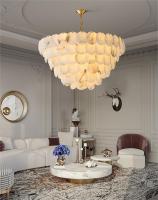 China Marble Brass Chandelier Alabaster Chandeliers Lights for Living Room Bedroom Chandelier Luxury for sale