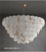 China Nordic Decoration Luxury Marble Home Hanging Alabaster Modern Brass Light Luxury Chandeliers for sale