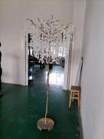China Light Luxury Living Room Floor Lamp Creative Bedroom Postmodern American Style All Copper Glass Villa Tree Branch Bedside Lamp for sale